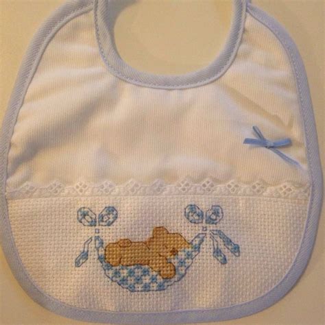 Bavaglino neonato Bebè Ricamo a punto croce Punto croce bambino