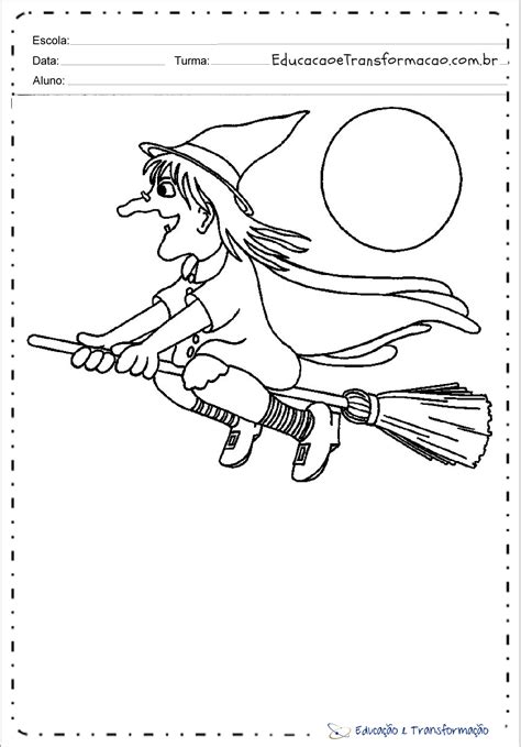 Desenho De Bruxa Para Imprimir E Colorir Desenhos De Fantasias Para