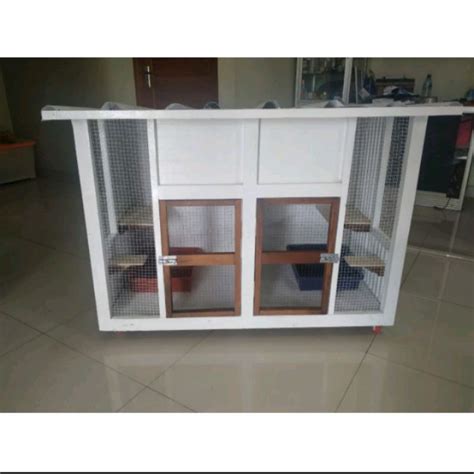 Jual Kandang Kucing Kelinci Bahan Kayu Bisa Custom Atap Galvalum