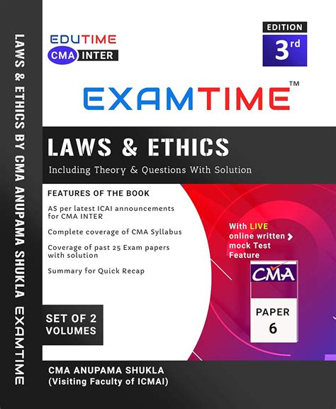 Buy EXAMTIME Laws Ethics For CMA INTER By CMA Anupama Shukla Book
