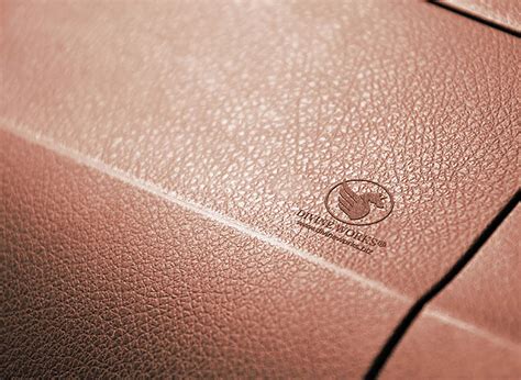 Leather Embossed Logo Mockup Psd