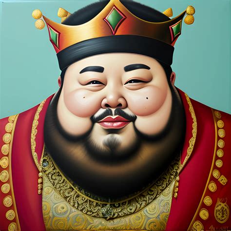Fat King Oil Painting Arthub Ai