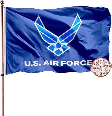 Amazon Us Air Force Flag Wings Logo X Ft Usaf White On Blue