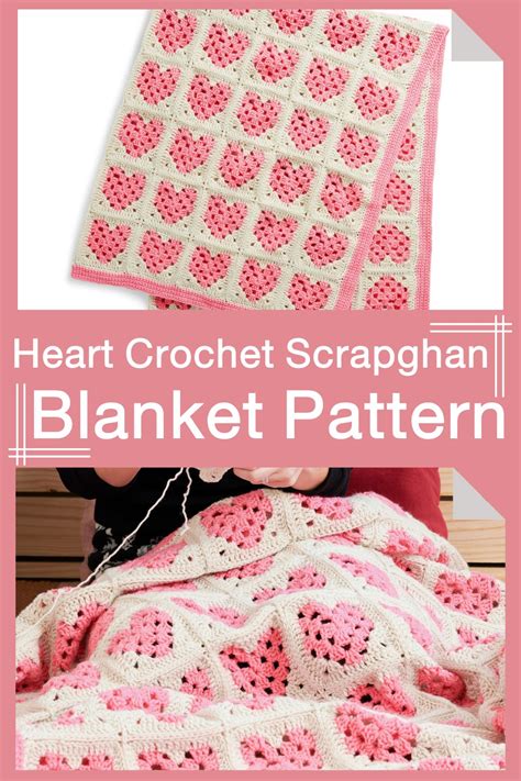 14 Free Crochet Heart Blanket Patterns Video Tutorials
