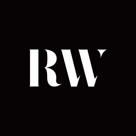 Plantilla de diseños de logotipo inicial de letra de logotipo rw