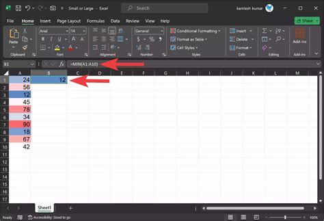 How To Find The Smallest Or Largest Number In Excel Gear Up Windows