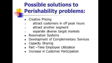 Perishability Of Services Youtube