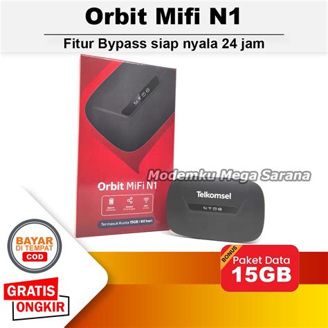 Jual Telkomsel Orbit Mifi N1 Portable Modem Wifi 4G Bonus Data Fitur