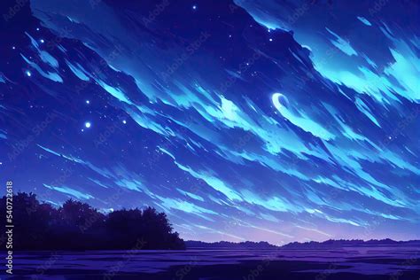 Anime Night Sky Wallpaper