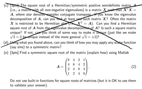 solved [square root of matrix 9pts] the eigenvalue