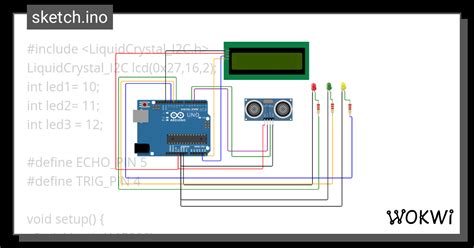 Ultrasoniksensorlcd Wokwi Esp32 Stm32 Arduino Simulator