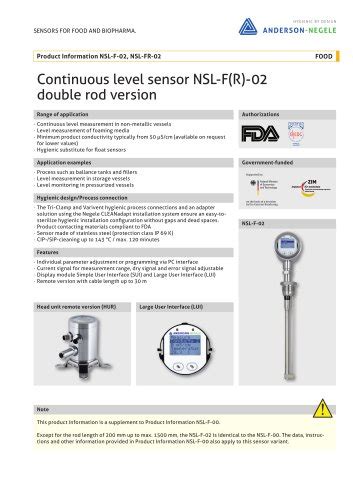 Tfp Temperature Sensor With M Hygienic