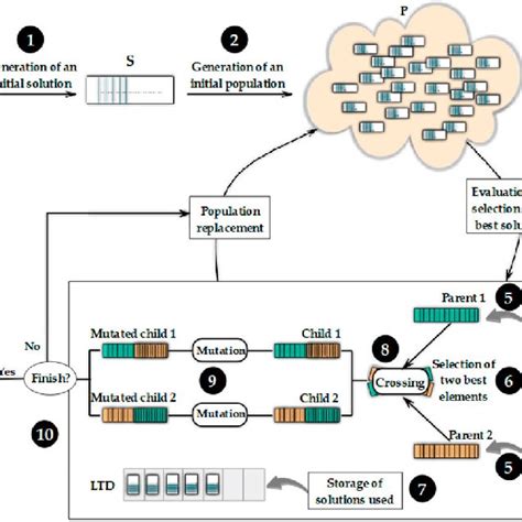 illustration of hybrid genetic and tabu search hgt to solve cdp download scientific diagram