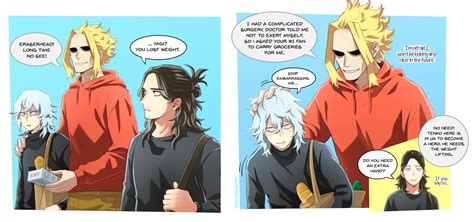 Eraser Head All Might Shigaraki Tomura And Yagi Toshinori Boku No