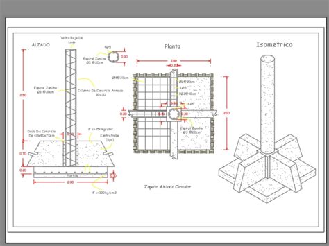 Zapata Aislada En AutoCAD Descargar CAD 57 53 KB Bibliocad