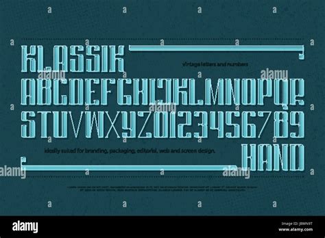 Vintage Alphabet Buchstaben Und Zahlen Vektor Font Schriftgestaltung