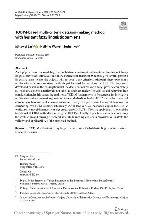 todim based multi criteria decision making method with hesitant fuzzy linguistic term sets