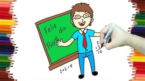 Como dibujar un PROFE del Dia del Maestro paso a paso y muy Fácil YouTube