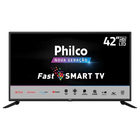Smart TV LED 42 Full HD Philco PTV42G70N5CF Processador Quad Core