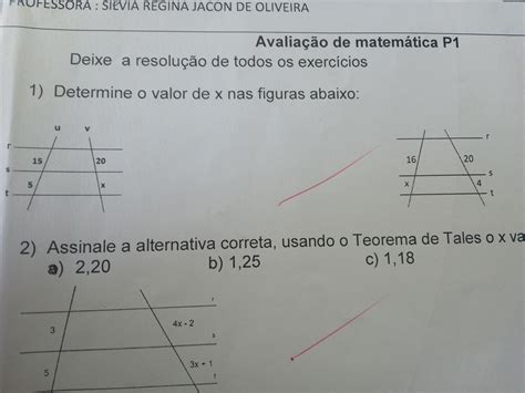 Determine O Valor De X Nas Figuras Abaixo Brainly Br