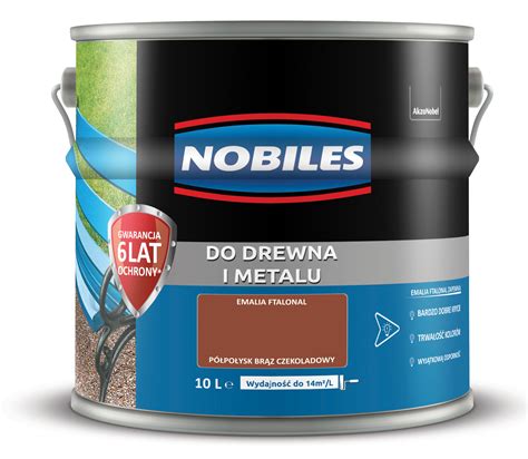 Farba ftalowa Do Drewna i Metalu Ftalonal Brąz Czekoladowy 10 l Nobiles