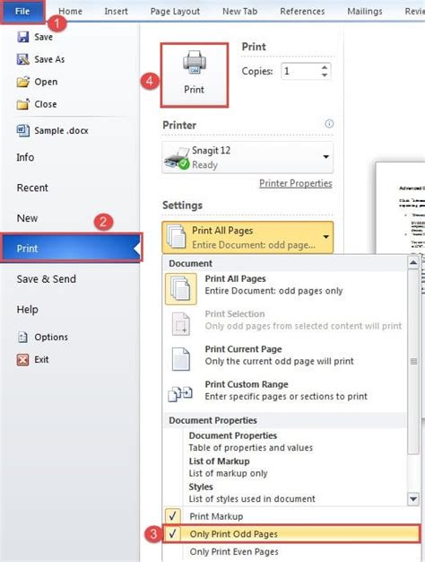 Fit Document To Page When Printing Word