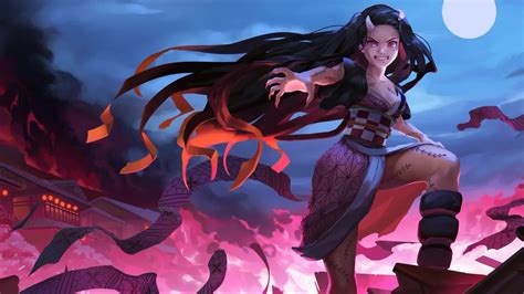 Purple Demon Slayer Desktop Wallpapers Wallpaper Cave