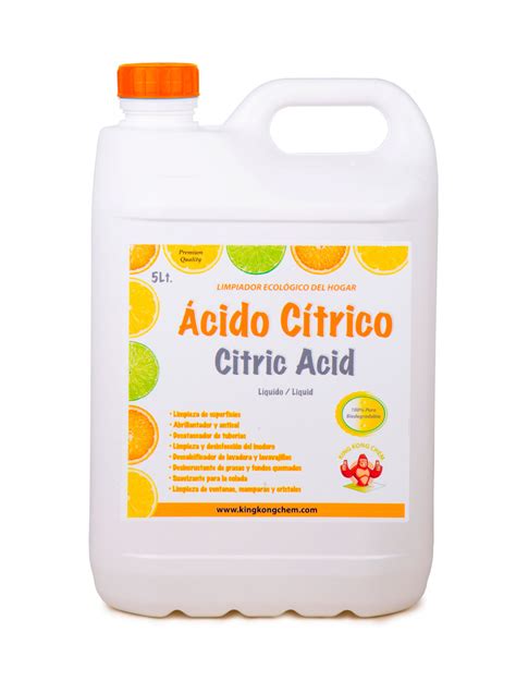 ÁCIDO CÍTRICO Limpiador Ecológico 5 L King Kong Chemical
