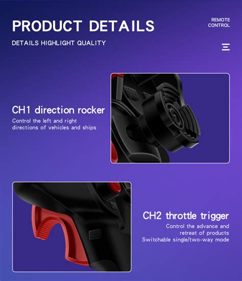 HotRC DS 4A One Handed 2 4GHz 4 Channel Radio Set Flying Tech