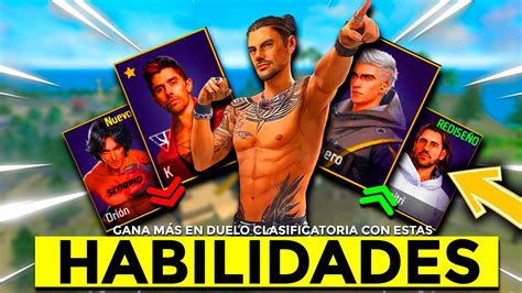 5 MEJORES HABILIDADES PARA DUELO CLASIFICATORIA FREE FIRE Sube A