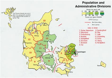 Mapa de Población y Divisiones Administrativas de Dinamarca mapa owje