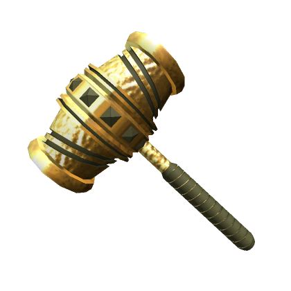 XL Golden Banhammer Back Roblox Item Rolimon S
