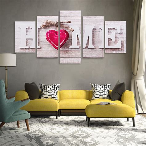 5 Pcs Unframed Canvas Print Paintings Picture Home Bedroom Wall Art