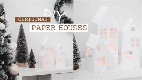 DIY Domki z papieru świąteczne miasteczko handmade