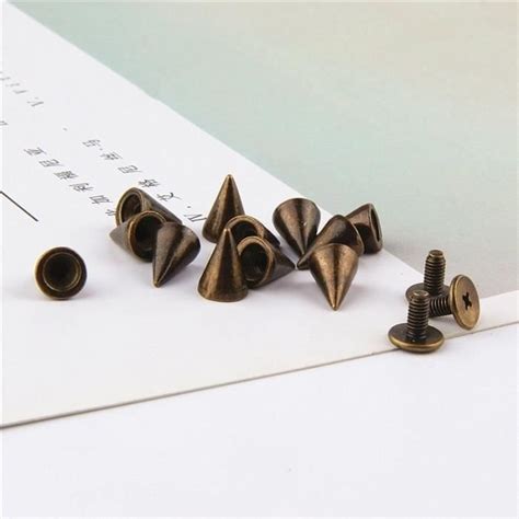 RIVET bronze Clous et pointes colorés en forme de cône de balle