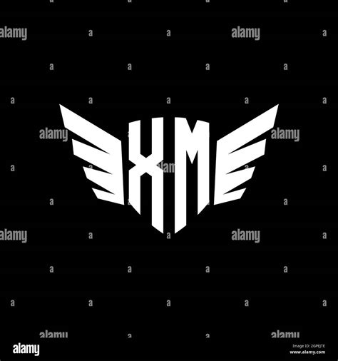 Xm Monogram Geometric Shape Style Template Monogram Initial Design