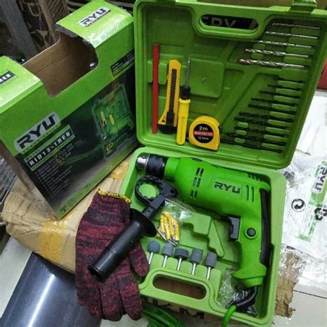 Jual RYU KOPER SET 13 Mm Mesin Bor Impact Drill Beton Tembok Black