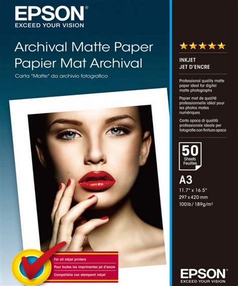 Epson Archival Matte Paper 50 Blatt A3 Matt Papier Shop für Foto