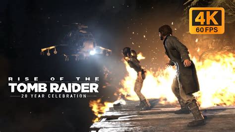 Rise Of The Tomb Raider Helicopter Escape Gameplay K Youtube