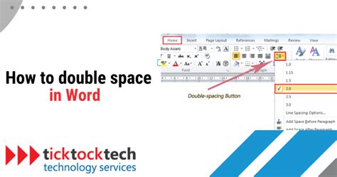 How To Double Space In Word Computer Repair Ticktocktech