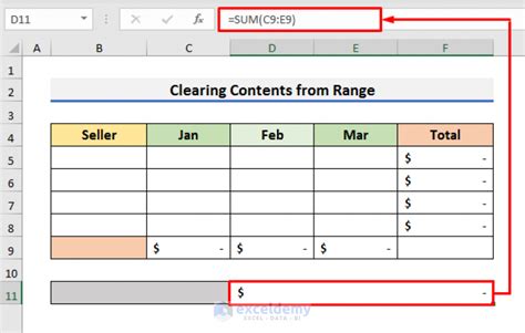 How To Clear Contents Without Deleting Formulas Using VBA In Excel