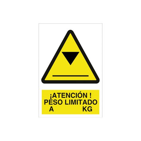 Señal advertencia y peligro Atención peso limitado A KG COFAN skrc
