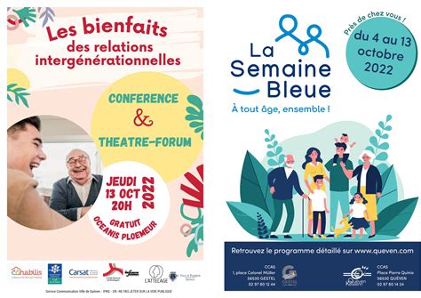 Semaine bleue 2022 des animations pour les seniors Mairie de Quéven