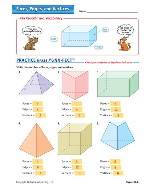 how to find faces edges and vertices