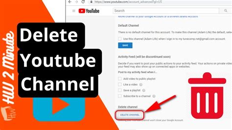 How To Delete Youtube Channel Minute Solution Youtube