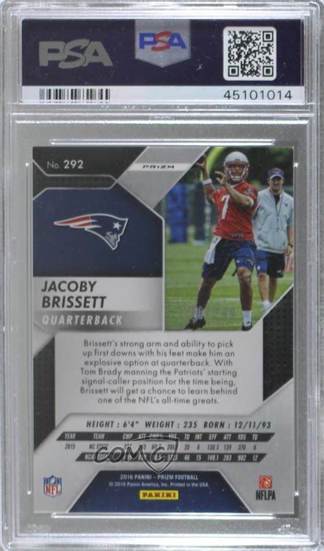 2016 Panini Prizm Rookie Orange Prizm 292 Jacoby Brissett 299 RC