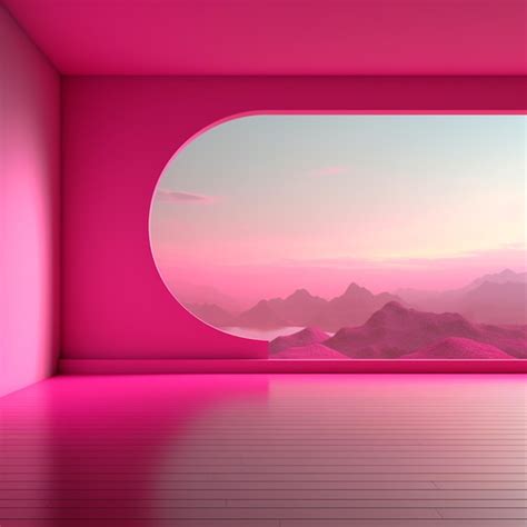 Premium Ai Image Hot Pink Minimalist Wallpaper