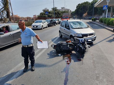 Messina Grave Incidente Sulla Ss 114 Scooterista Ferito FOTO