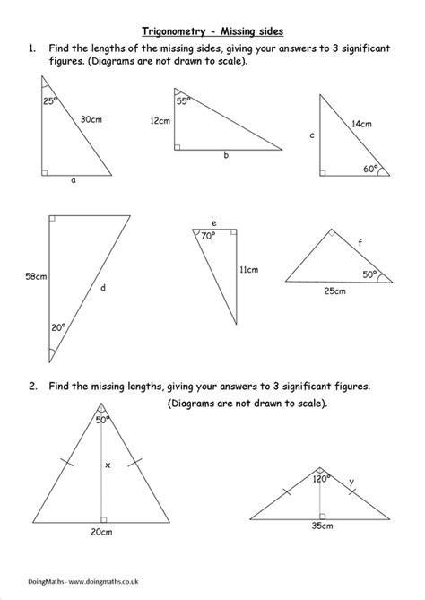 Basic Trig Worksheet
