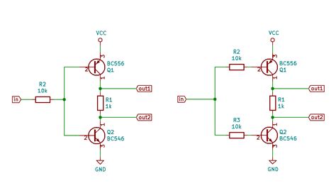 How Should I Put Resistors In A NOT Gate Created With A NPN And PNP